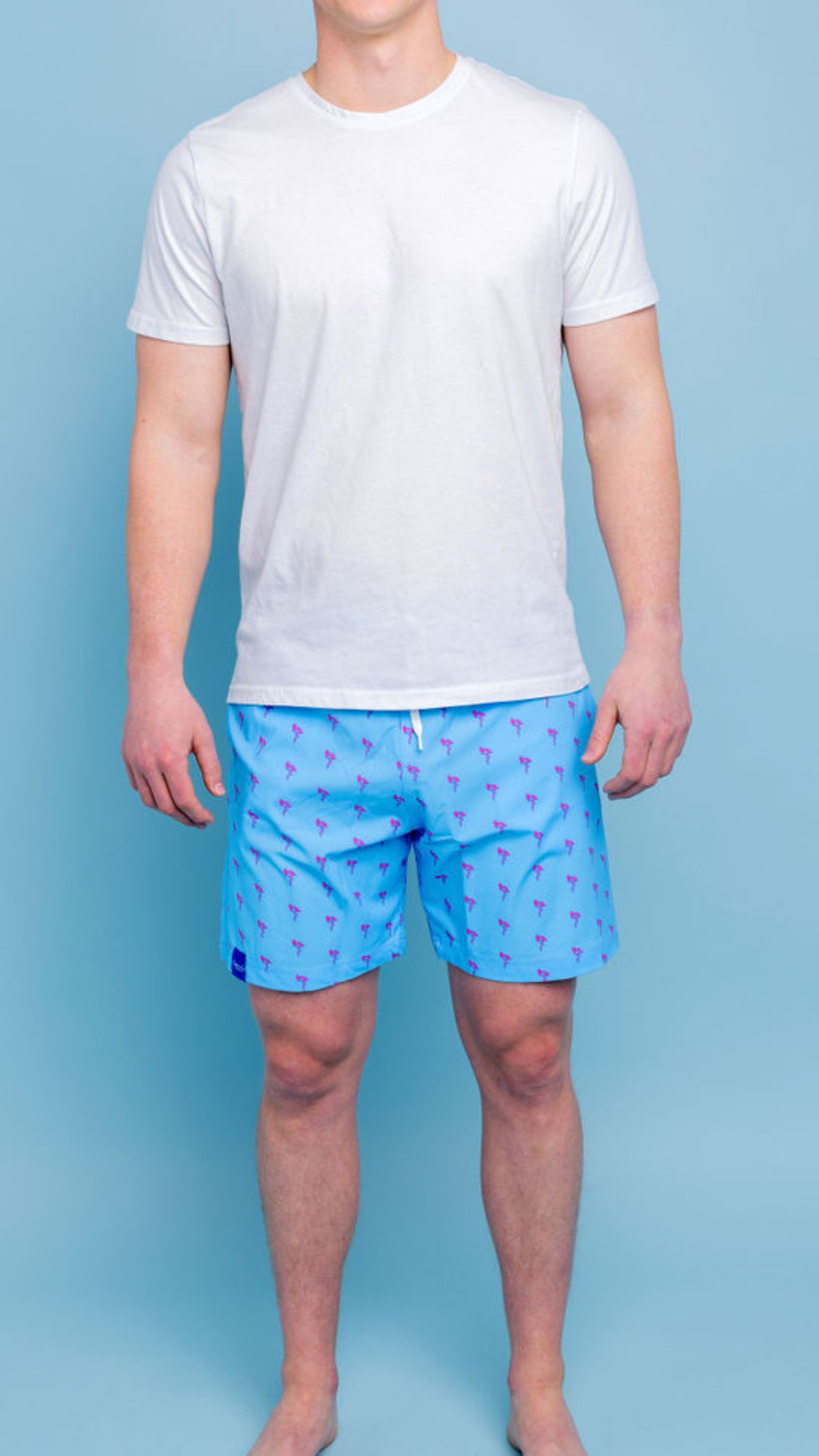Men's Neon Flamingo Print Swim Trunks – Captain & Cub