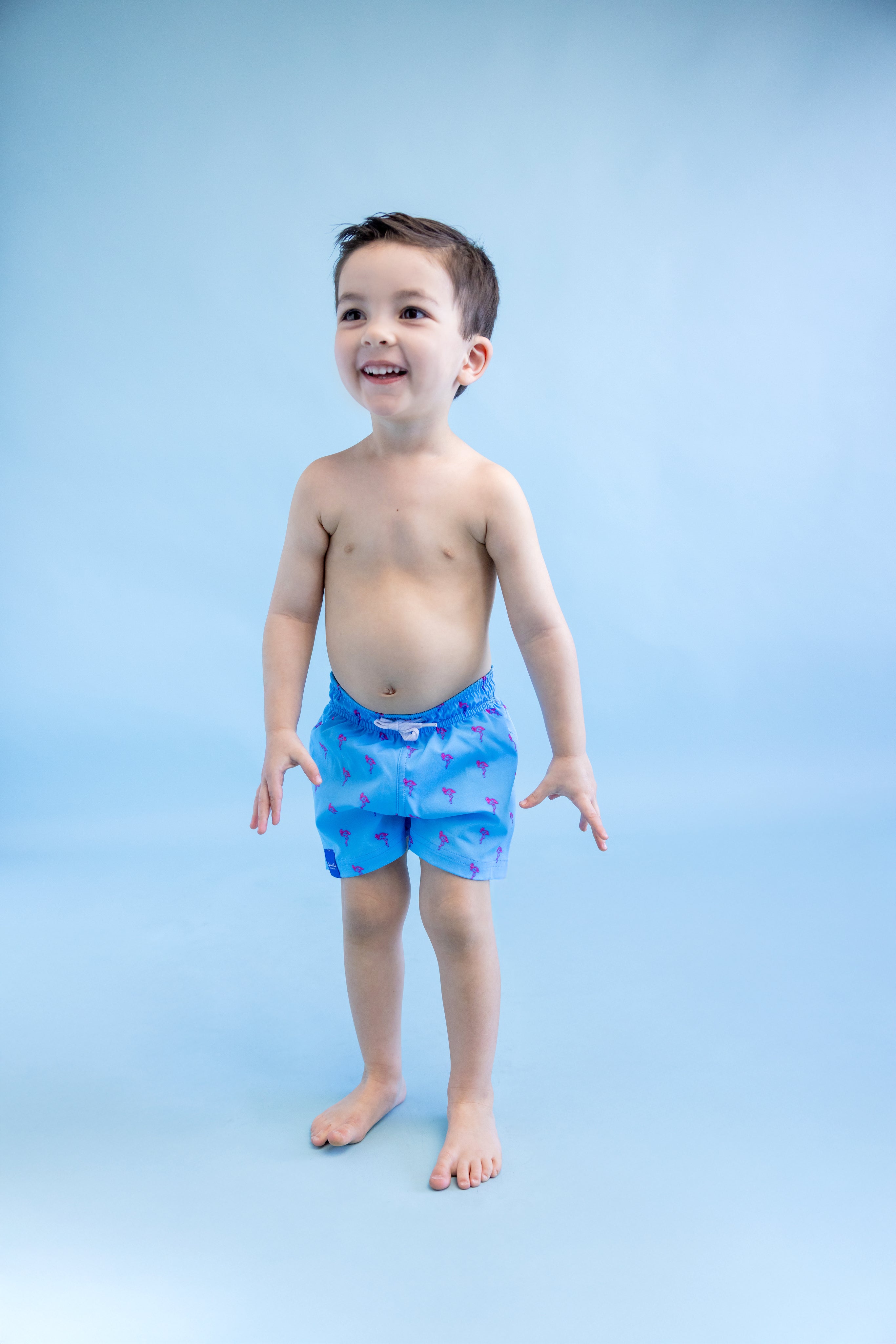 Baby & Toddler Boy Neon Flamingo Swim Trunks – Captain & Cub